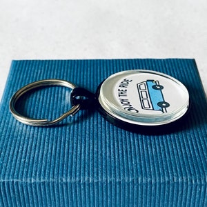 Van Keychain - Travel Gift - Van Life Key Ring - Enjoy the Ride Key ...