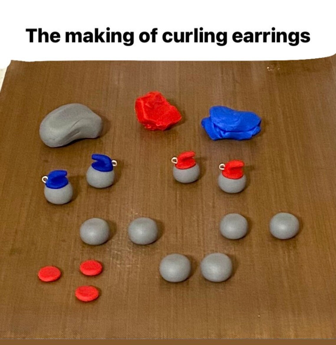 Curling Earrings Curling Gifts Curling Stone Earrings - Etsy