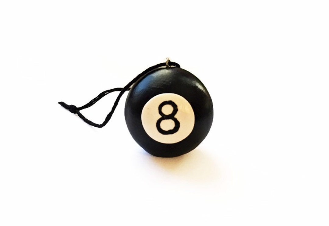 Eight Ball Ornament - Pool Ornament - Billiards Ornament - Polymer Clay ...