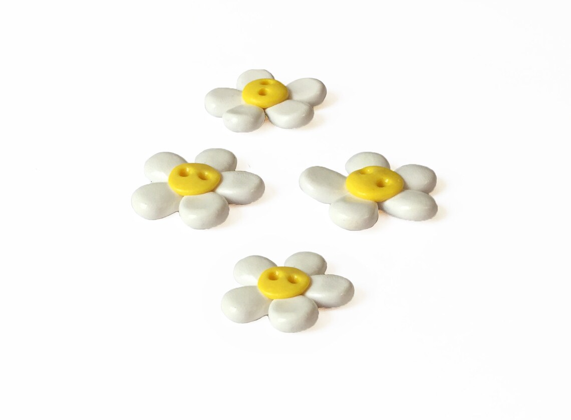 Daisy Buttons Flower Buttons Spring Buttons Summer - Etsy