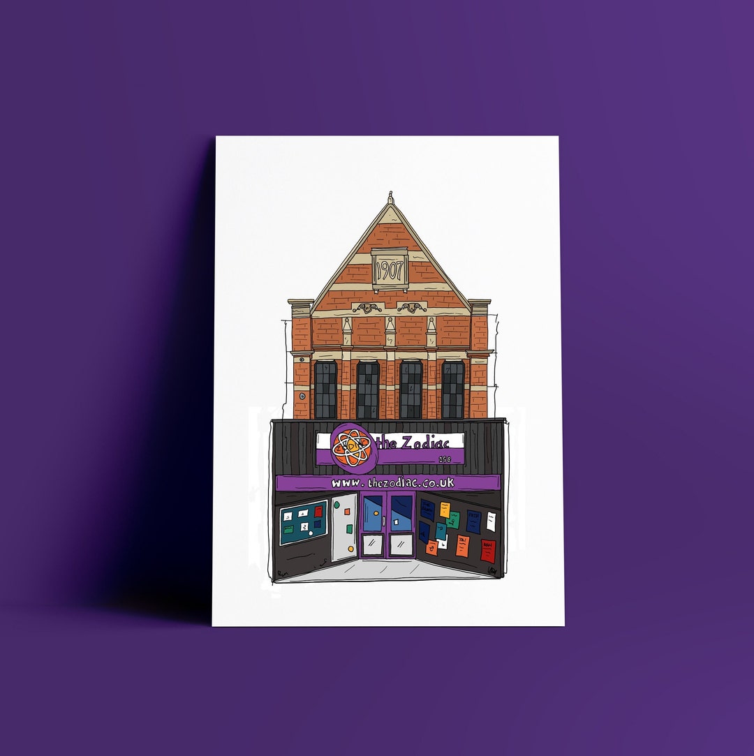 Oxford Zodiac Wall Art Print OX4 Live Music Venue Cowley - Etsy