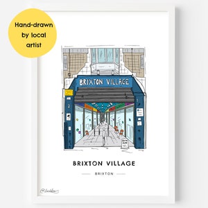 Brixton Village Market Row Wall Art Print SW9 - Coldharbour Lane, South ...