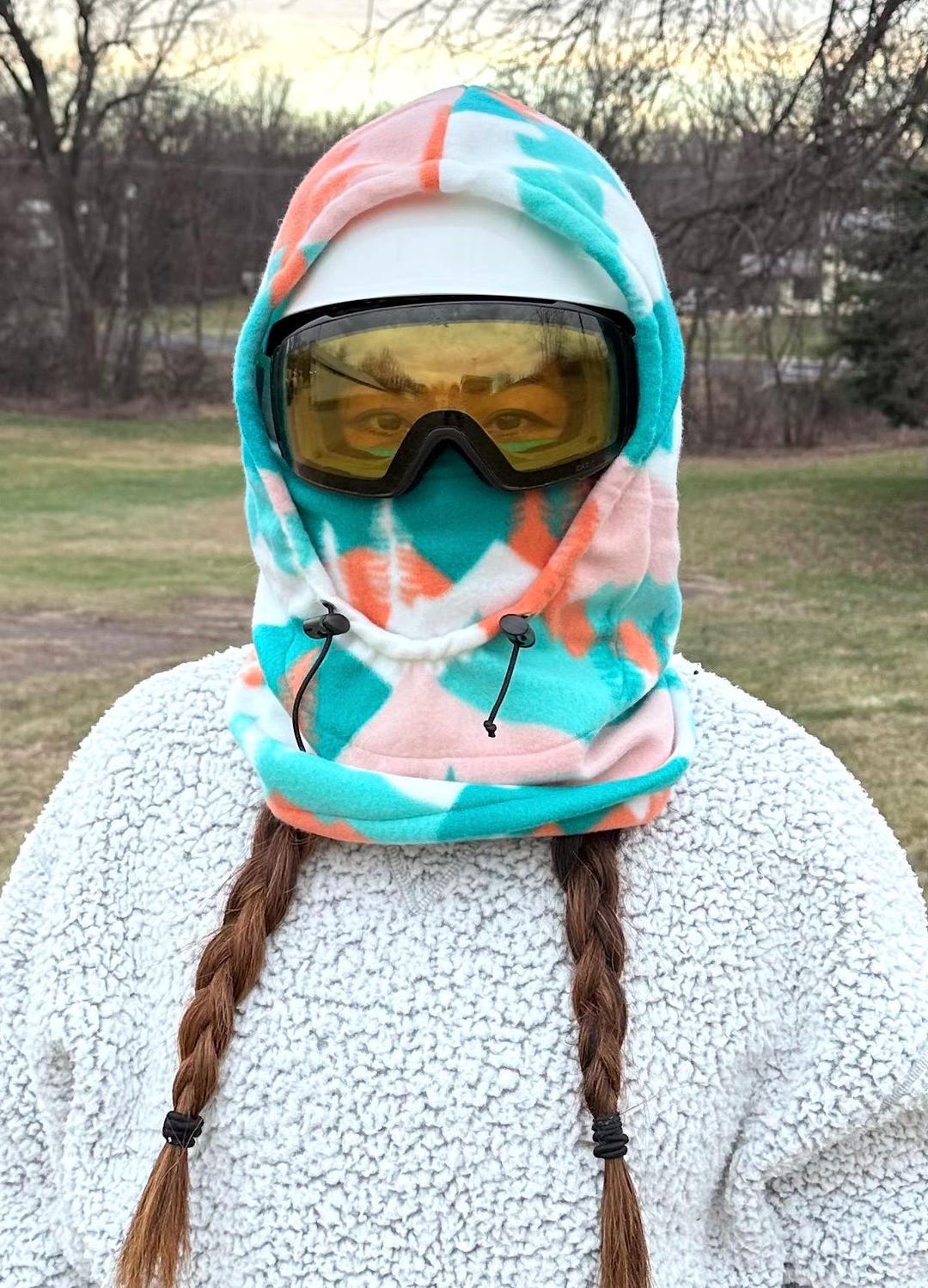 Ski Hood, Over the Helmet Hood, Balaclava, Ski Helmet Cover, Ski Mask ...