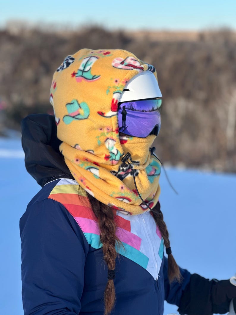 Ski Hood, Over the Helmet Hood, Balaclava, Ski Helmet Cover, Ski Mask ...