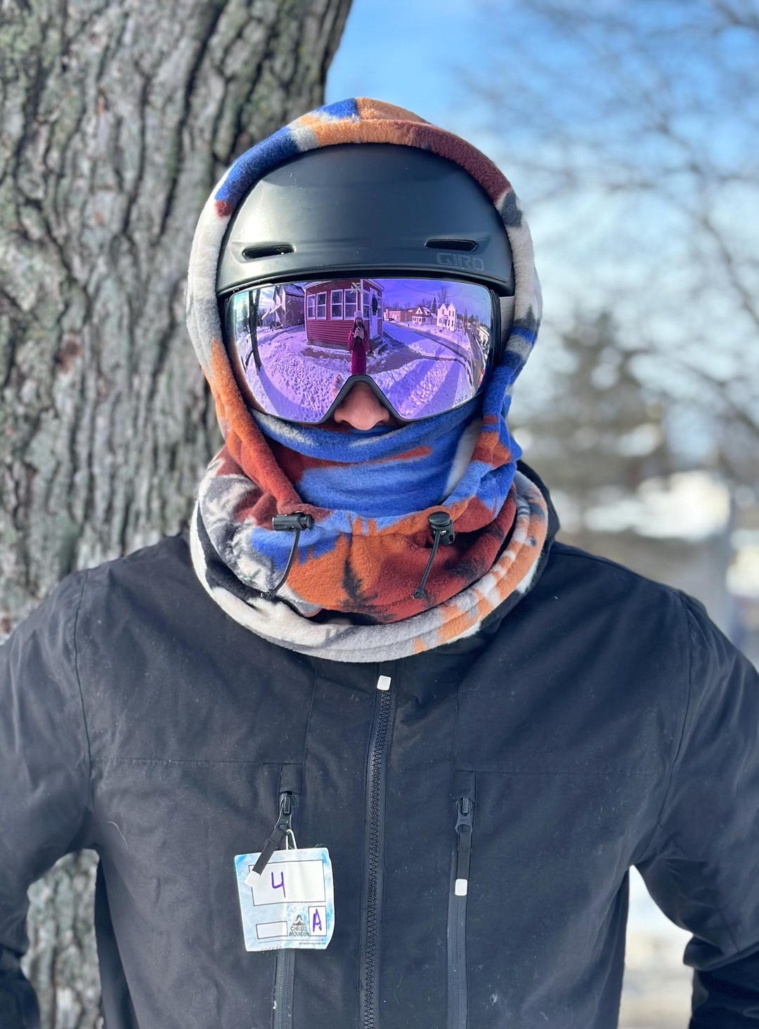 Fleece Ski Hood, Over Helmet Balaclava, Adjustable Winter Mask - Etsy