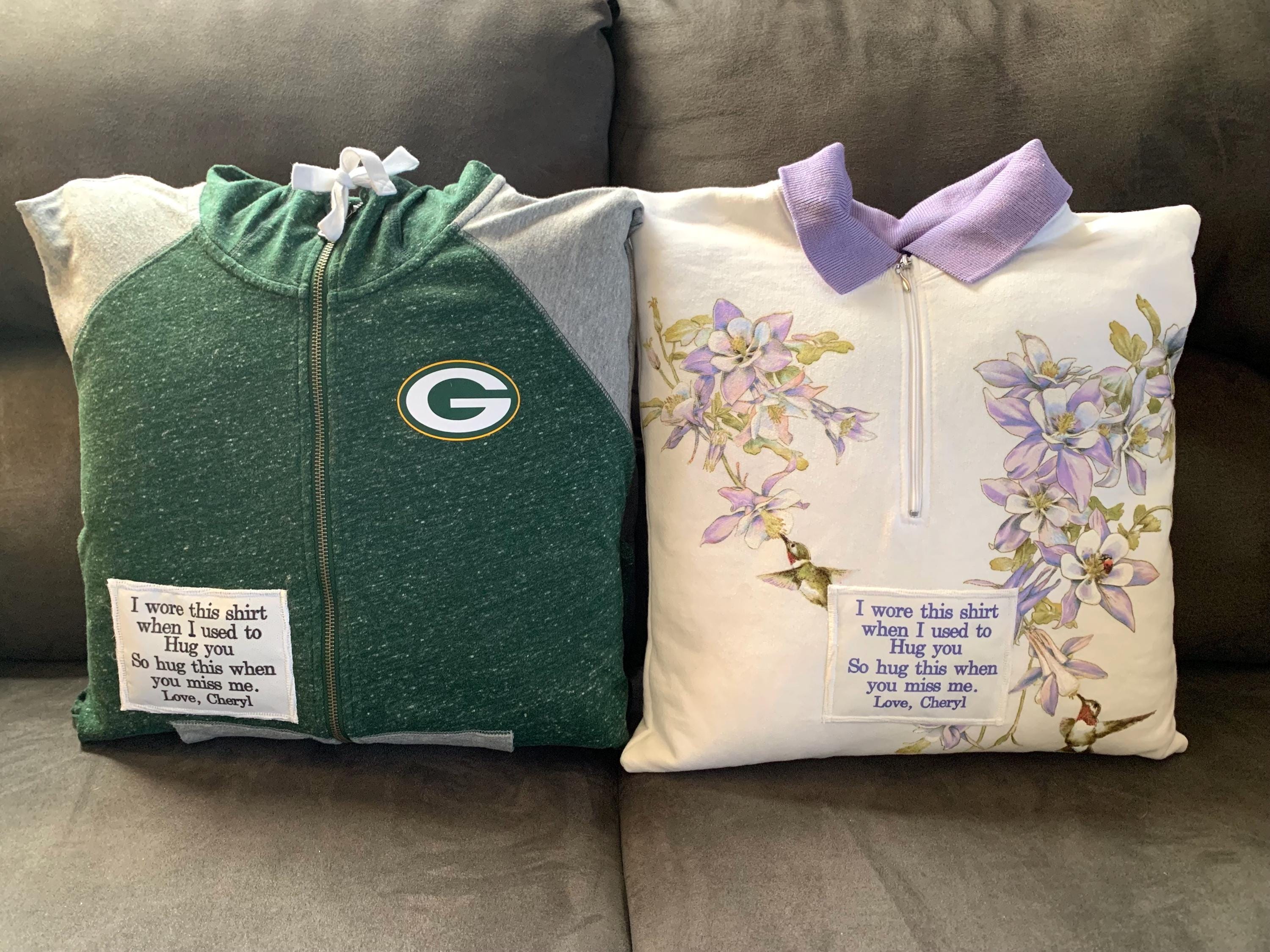 Custom Memory Pillow: Personalized Keepsake From Loved One's Clothing ...