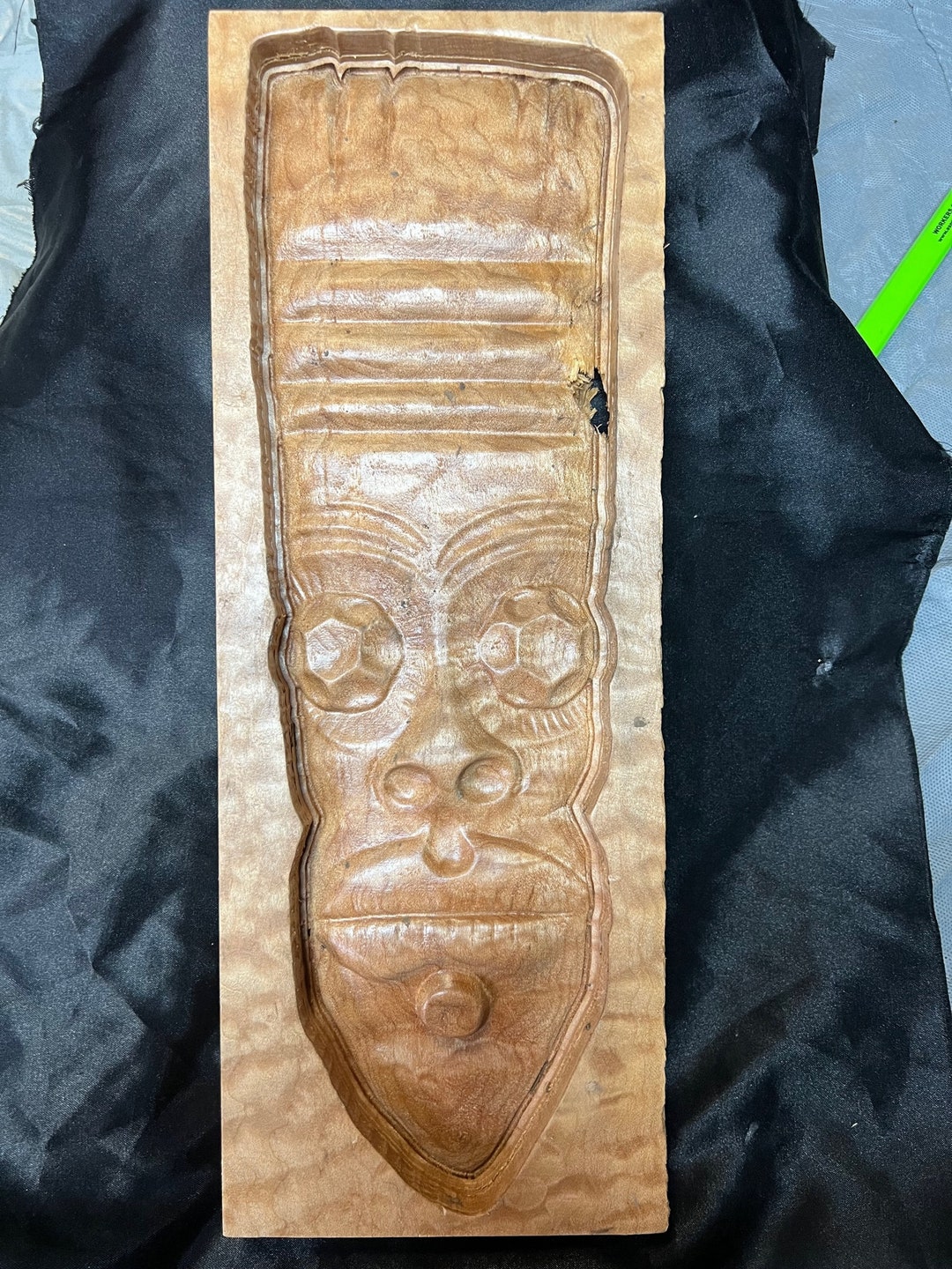 Original Tribal Tiki Mask CNC Figured Maple - Etsy