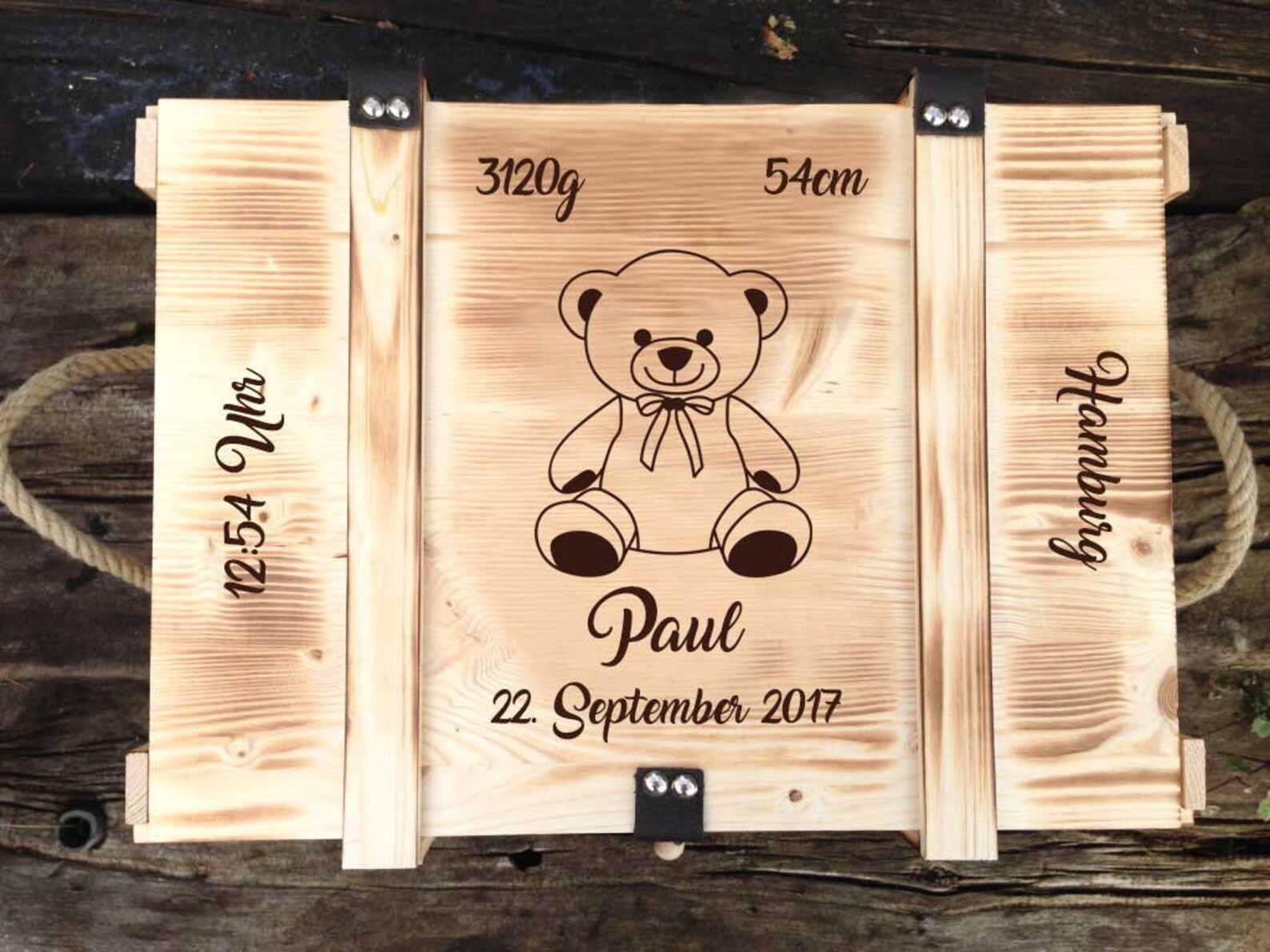 Memory box personalized with engraving motif text for | Etsy