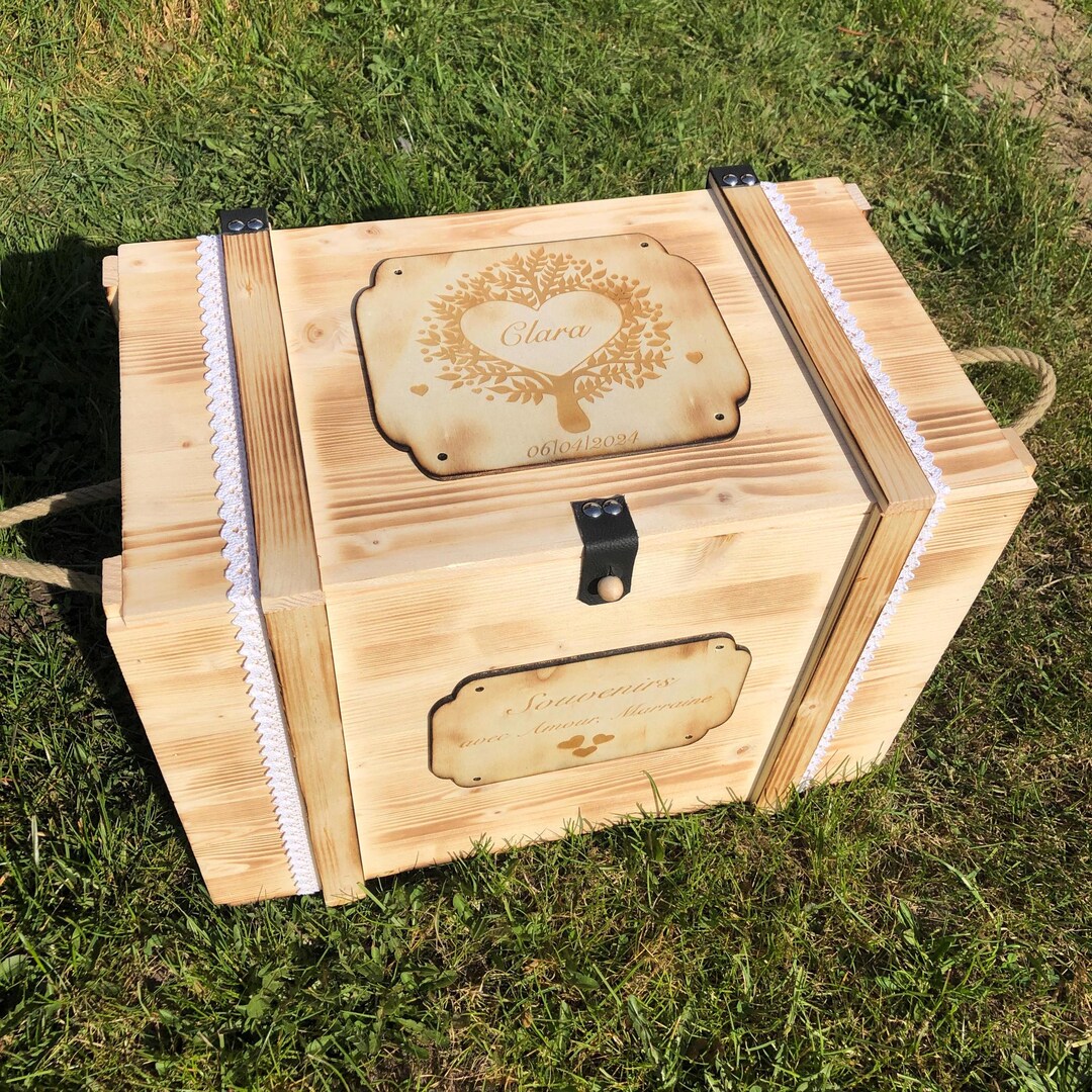 Large Baby Memory Box Personalized XXL / Memory Box for Birth / Baby ...