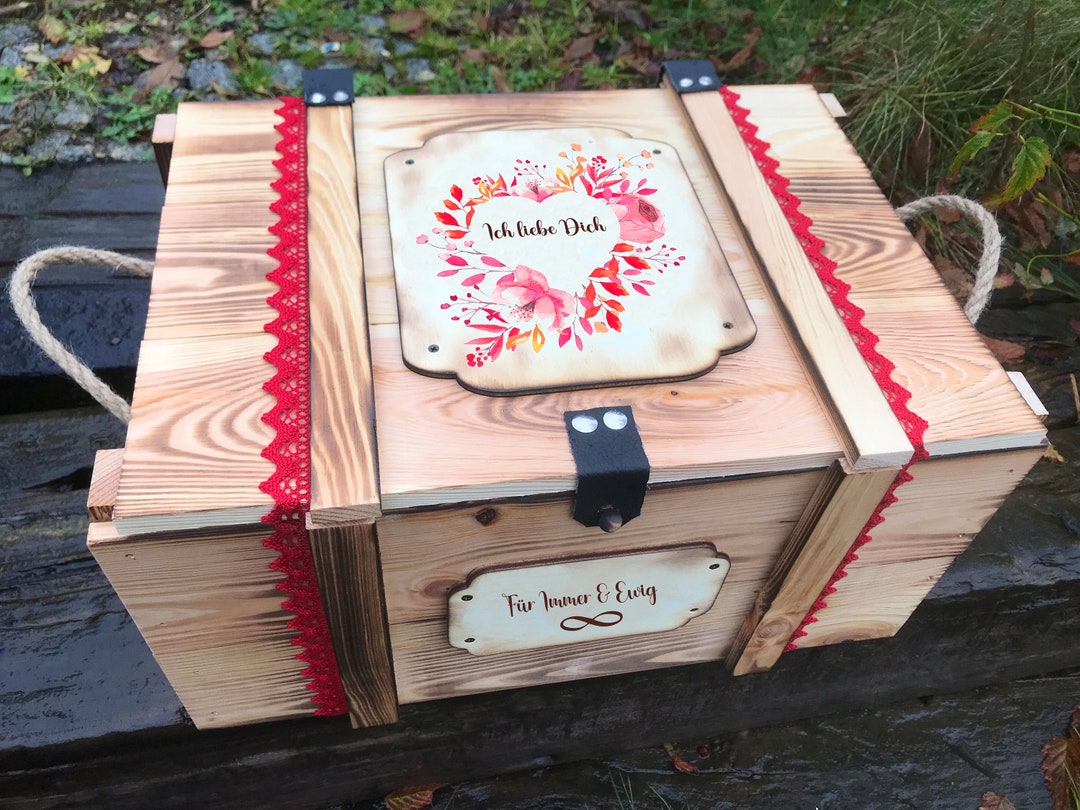 New Year's Box Made of Wood Personalized With Name / New Year's Gift ...