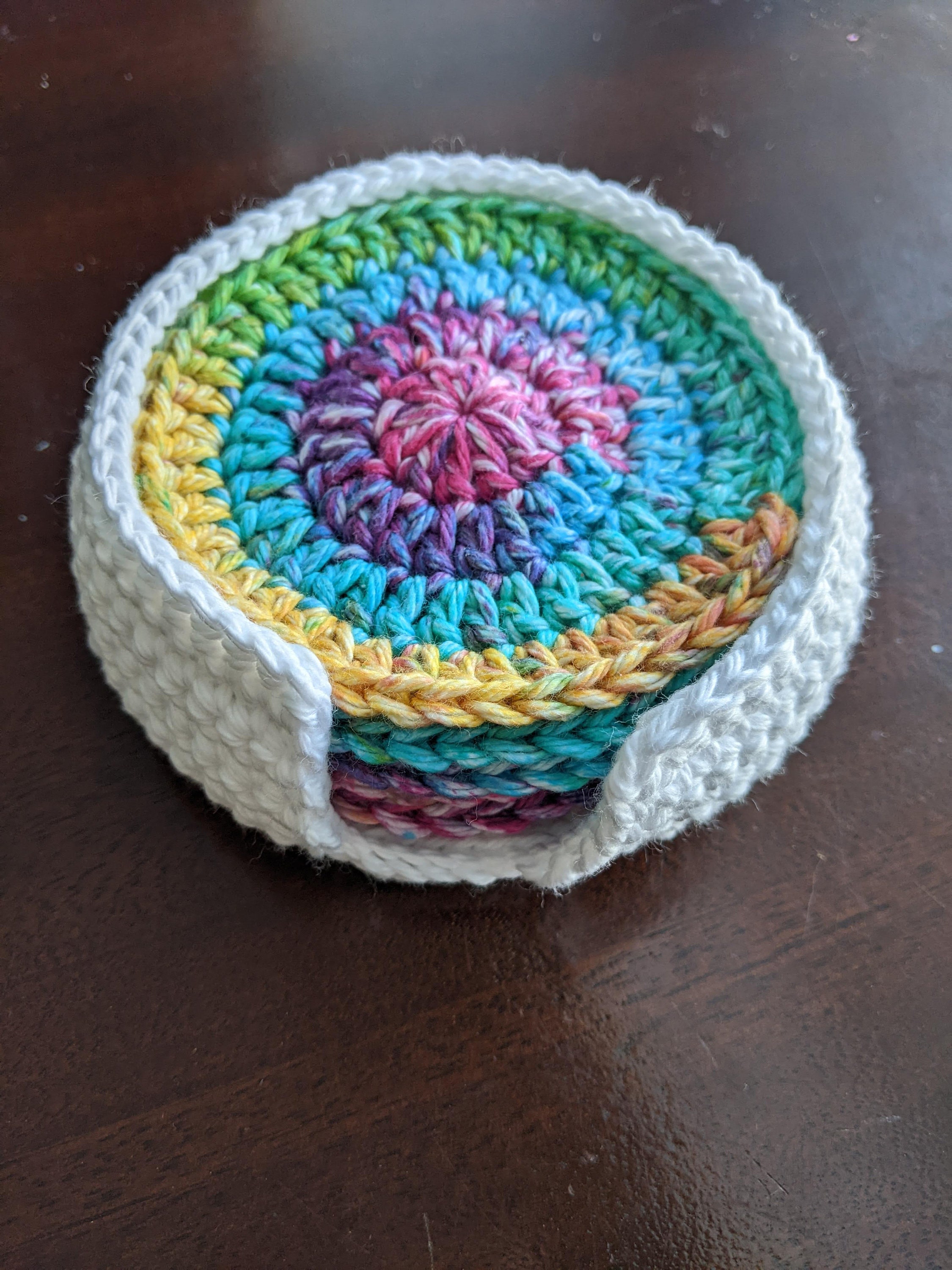 Crochet Pattern for Coaster and Coaster Holder PDF ONLY - Etsy UK