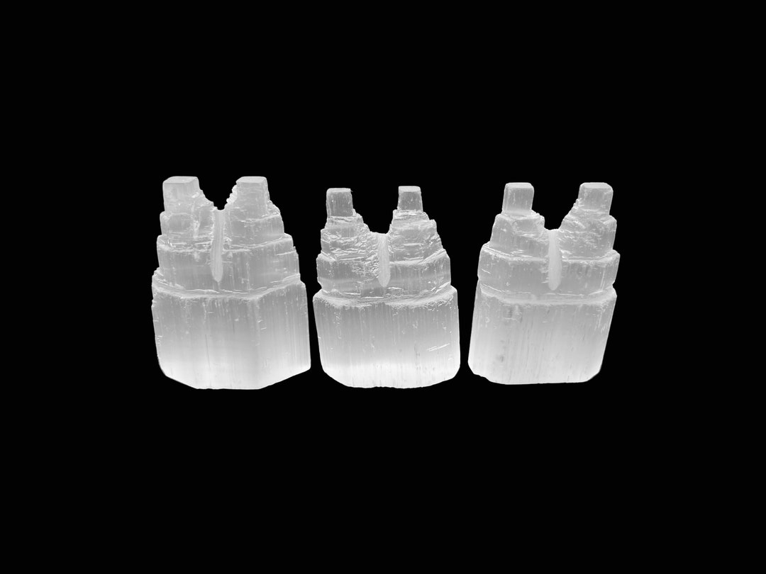 Mini Selenite Twin Tower // Selenite Decoration // Metaphysical Crystal // Selenite Towers ...