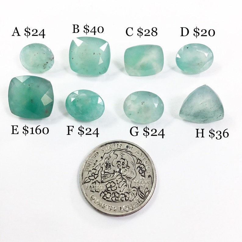 Individual Faceted Gem Silica Gemstones // Chrysocolla - Etsy