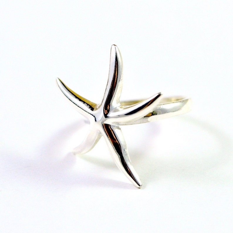 Starfish Ring // Silver Rings // Sterling Silver Ring // - Etsy