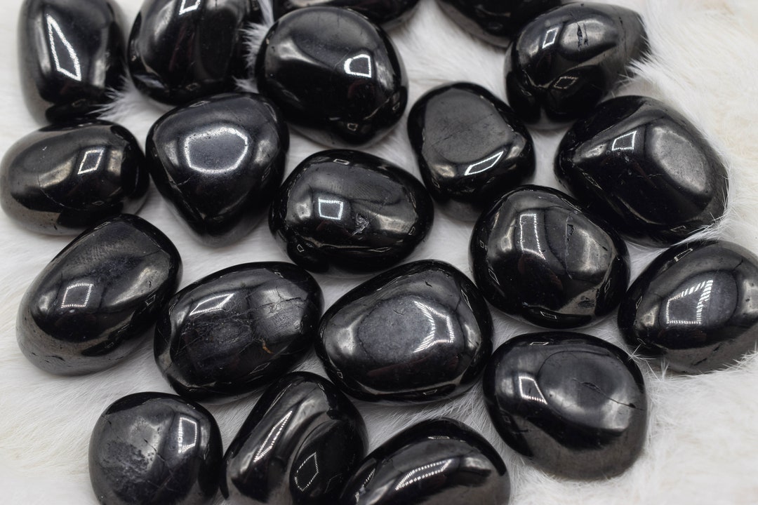 Jet Tumbled Stone // Jet Crystal // Metaphysical Stone // Tumbled ...