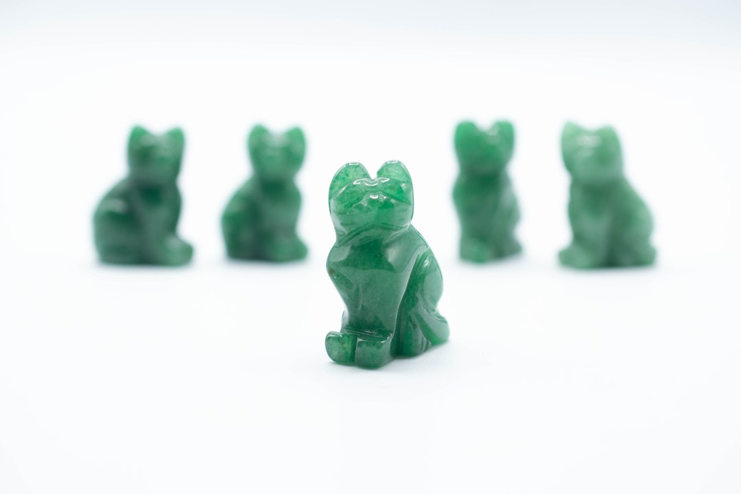 Aventurine Cat Carving // Aventurine // Polished Aventurine// Cat ...