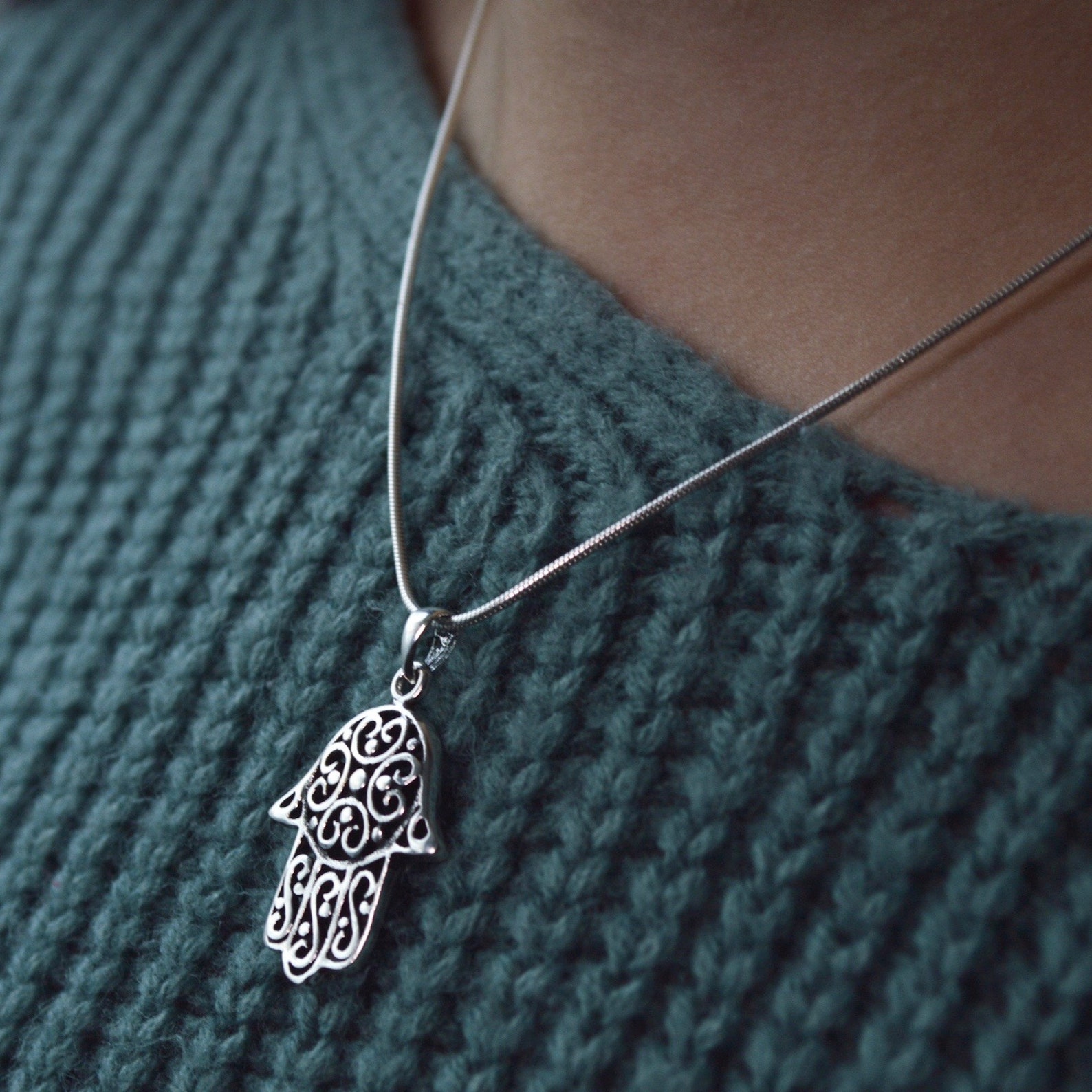 Artisan Hamsa Pendant // Religious Jewelry // Silver Jewelry - Etsy