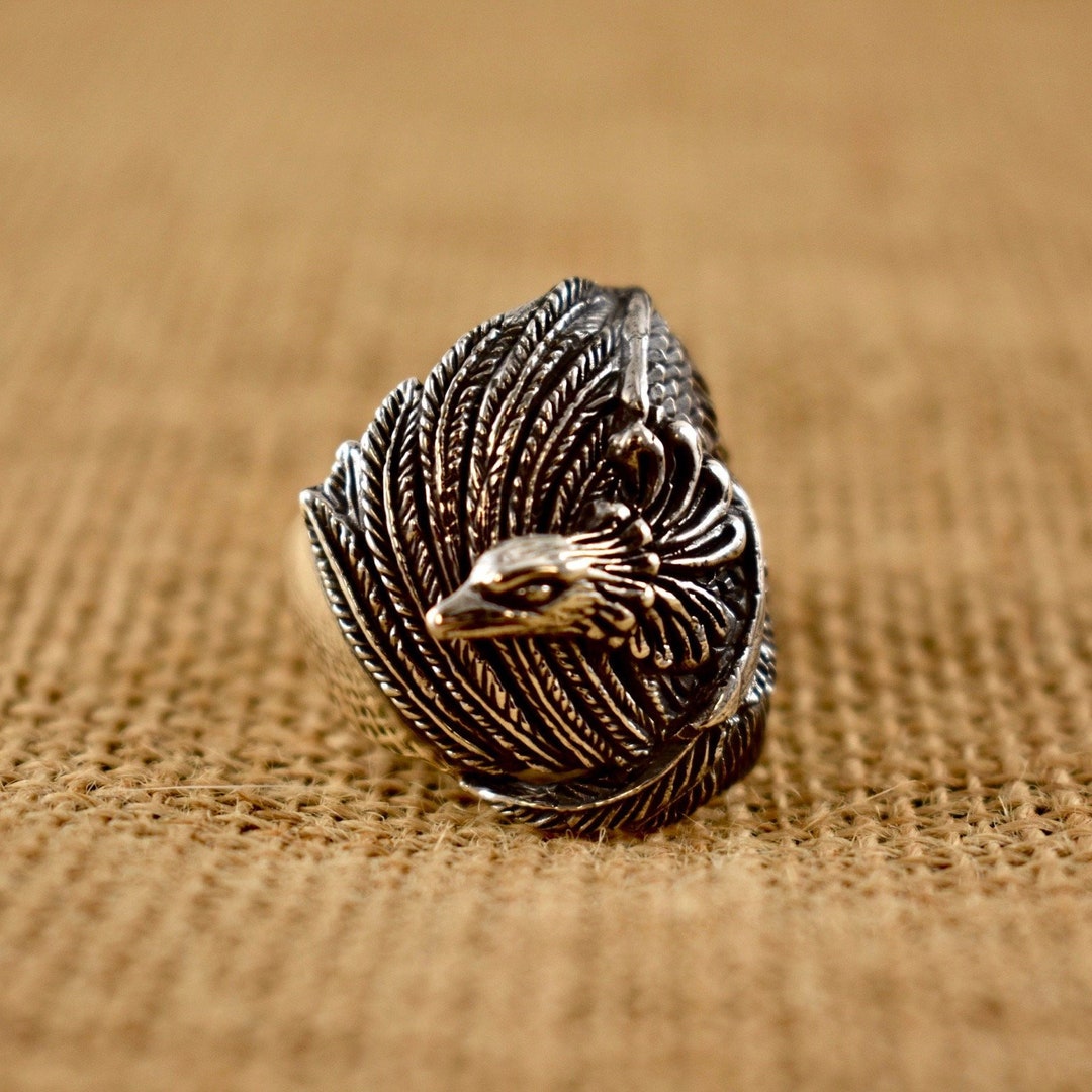 Regal Hawk Ring // Sterling Silver Ring // Statement Ring // Sterling ...