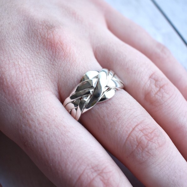 Puzzle Ring Mens - Etsy