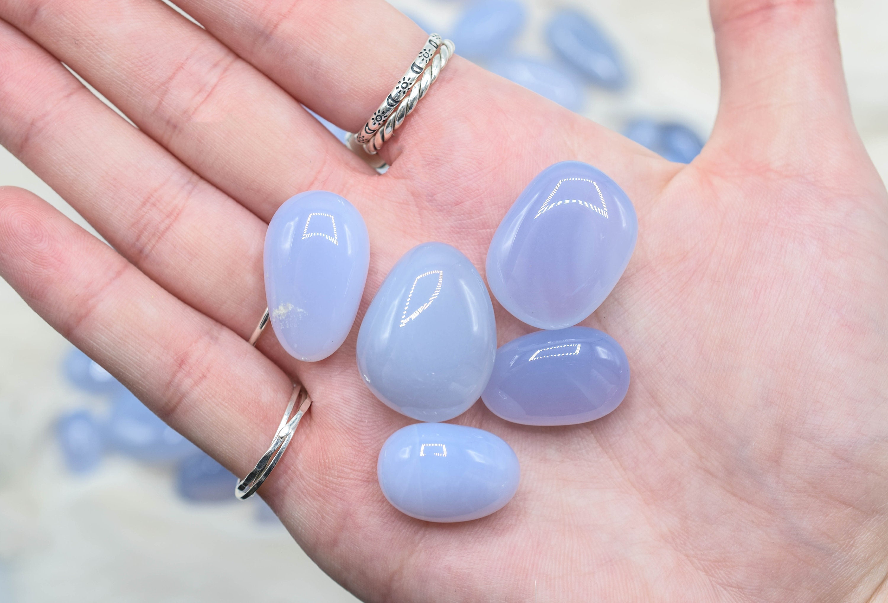 Chalcedony Tumbled Stone // Chalcedony Crystal // Metaphysical - Etsy