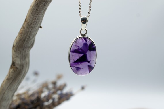 Simple Atomic Amethyst Pendant // Atomic Amethyst Jewelry // - Etsy