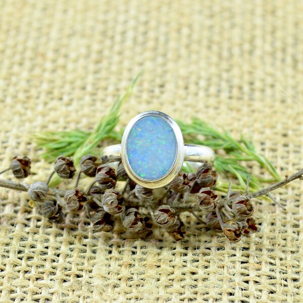 Simple Opal Ring - Etsy