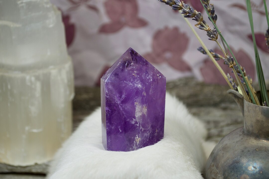 Saturated Gem Amethyst Tower // Amethyst Quartz Crystal // - Etsy