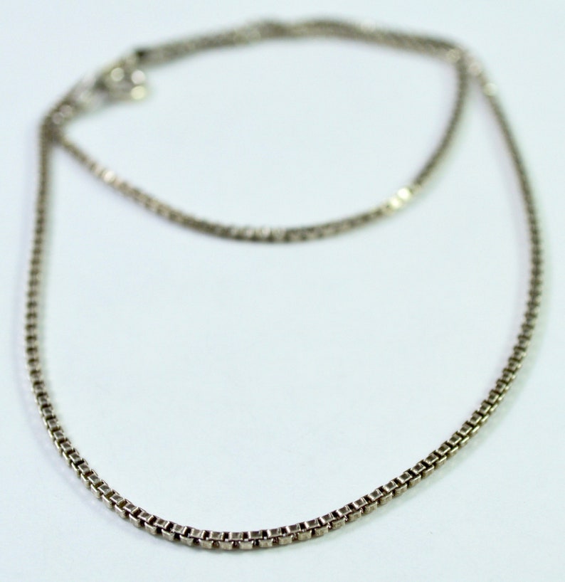 1.5mm Oxidized Box Chain // Silver Chains // Sterling Silver | Etsy