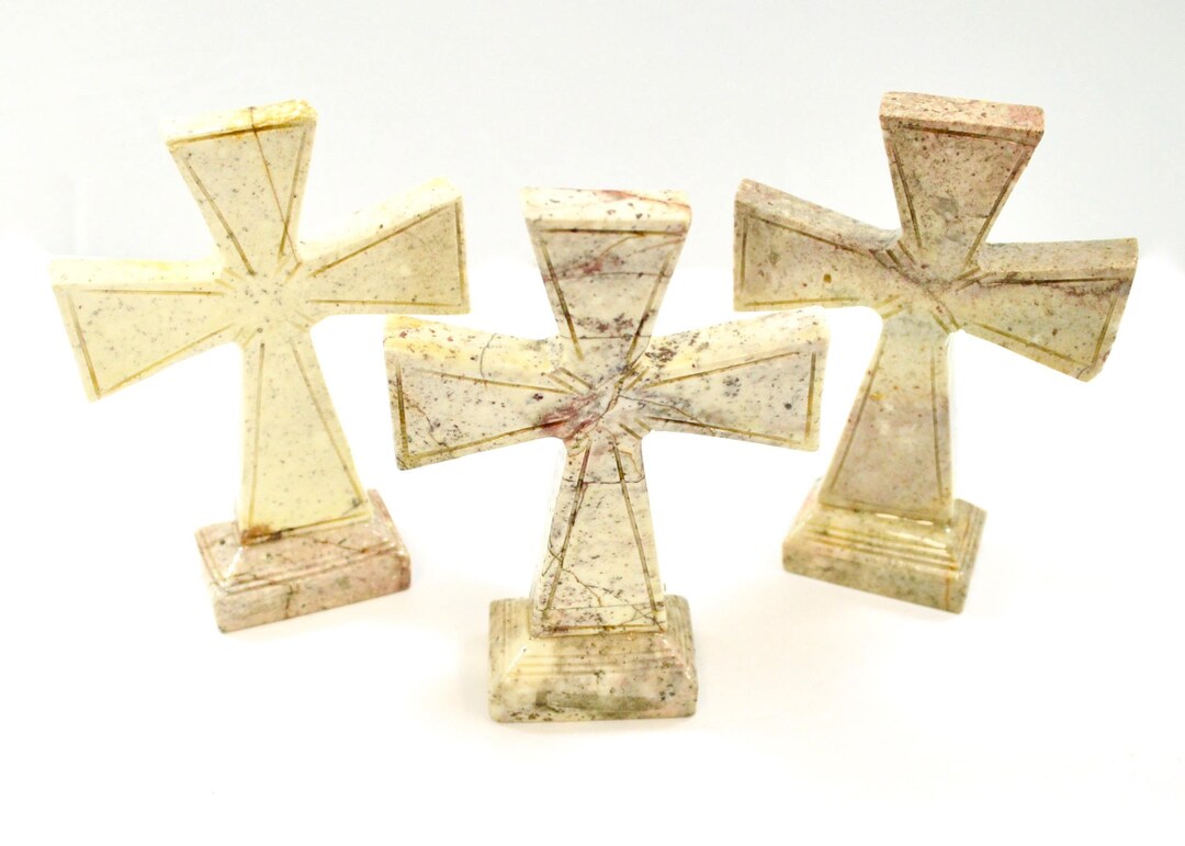 Soapstone Cross // Cross Carving // Stone Cross // Cross Decorator ...