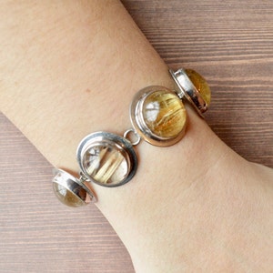 Yellow Rutilated Quartz Bracelet // Rutilated Quartz Jewelry - Etsy