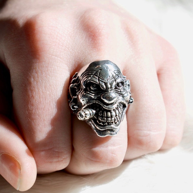Mob Clown Ring // Sterling Silver Ring // Statement Ring // | Etsy