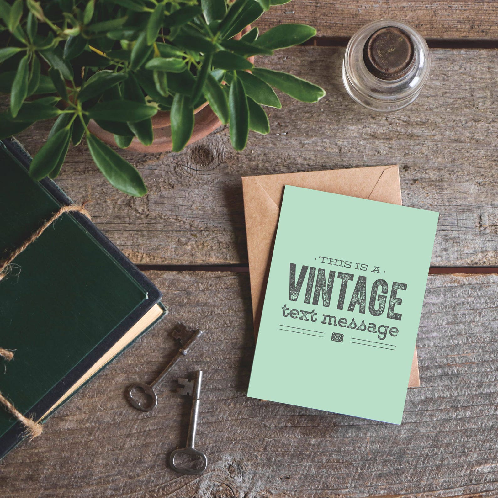 Funny Just Because Card Vintage Text Message Friendship - Etsy