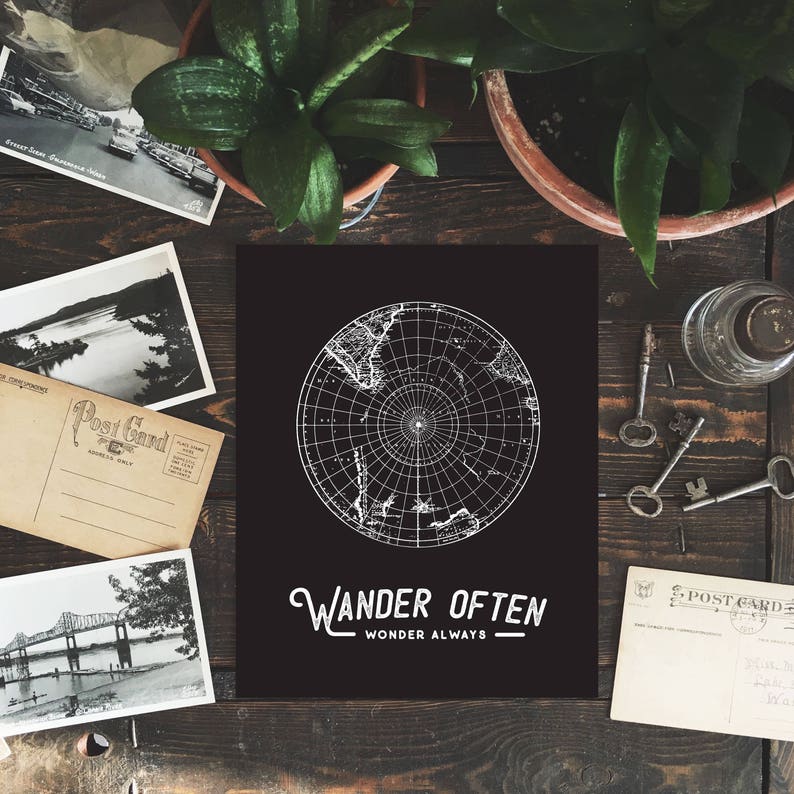 Wanderlust Wall Decor World Map Poster Map Art Adventure - Etsy