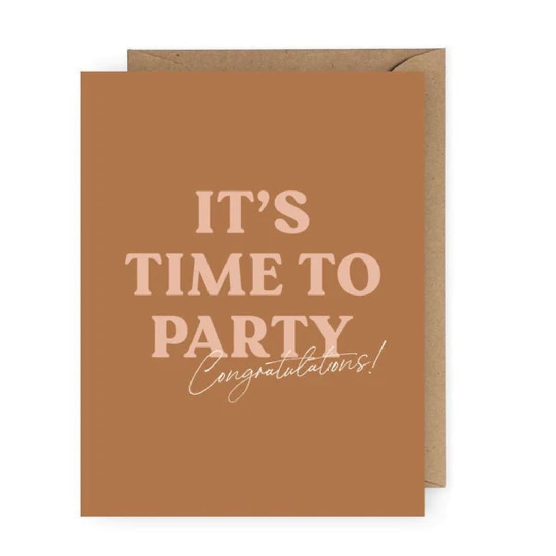 It's Time to Party Greeting Card, Congratulations Card for Friend - Etsy