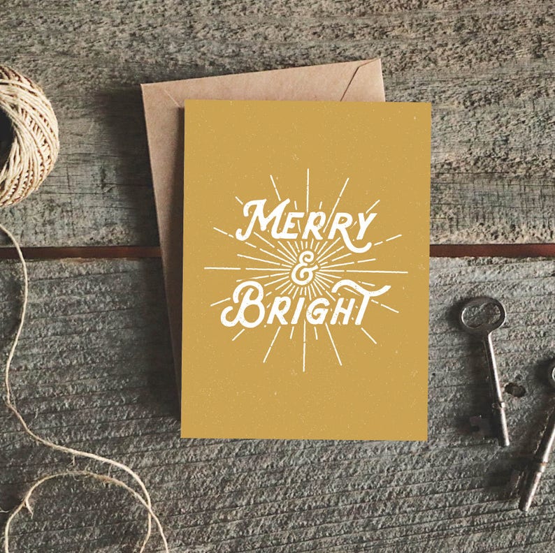 Friend Holiday Card, Merry and Bright Card, Boxed Christmas Card Set ...