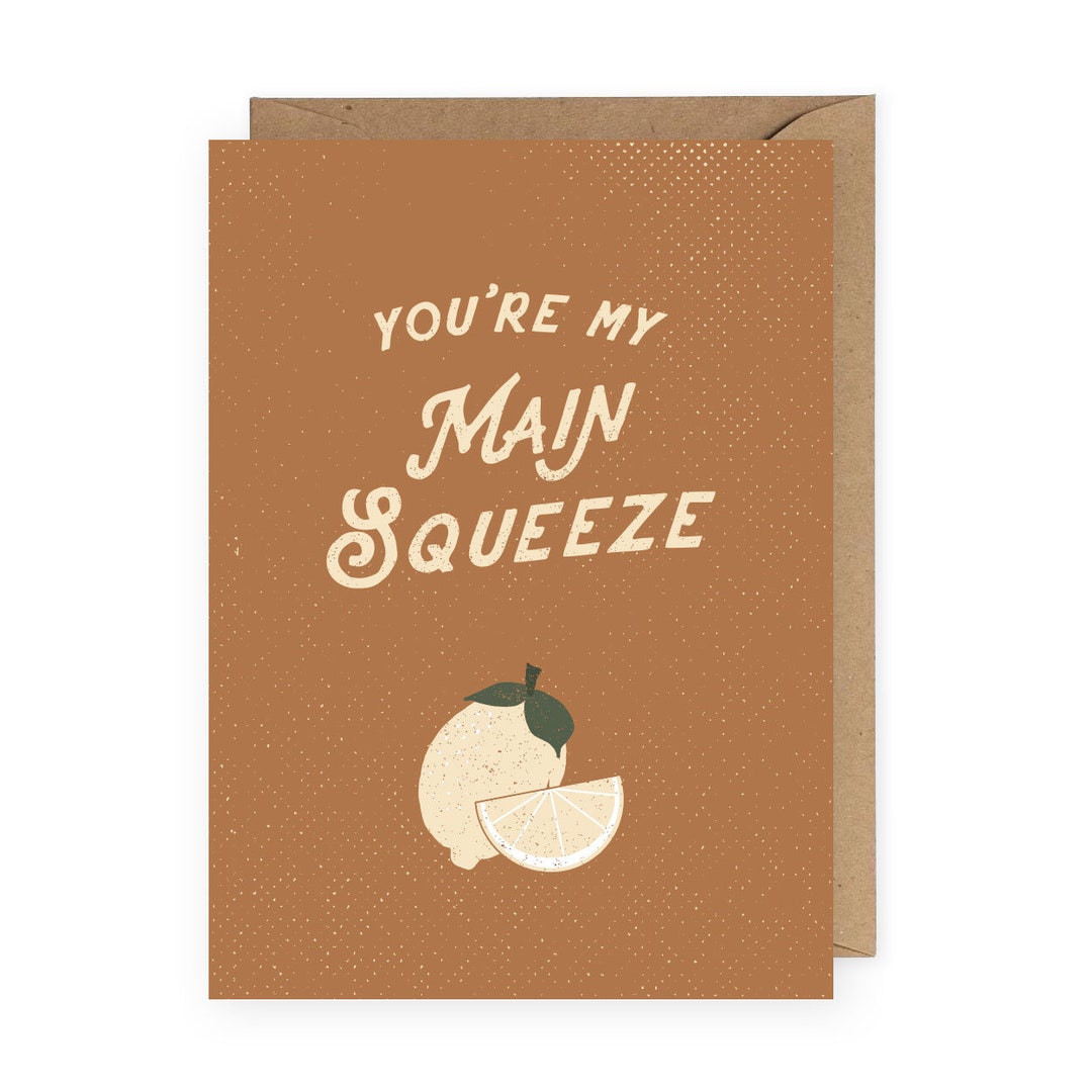 Lemon Main Squeeze Card, Funny Anniversary Card for Girlfriend or ...