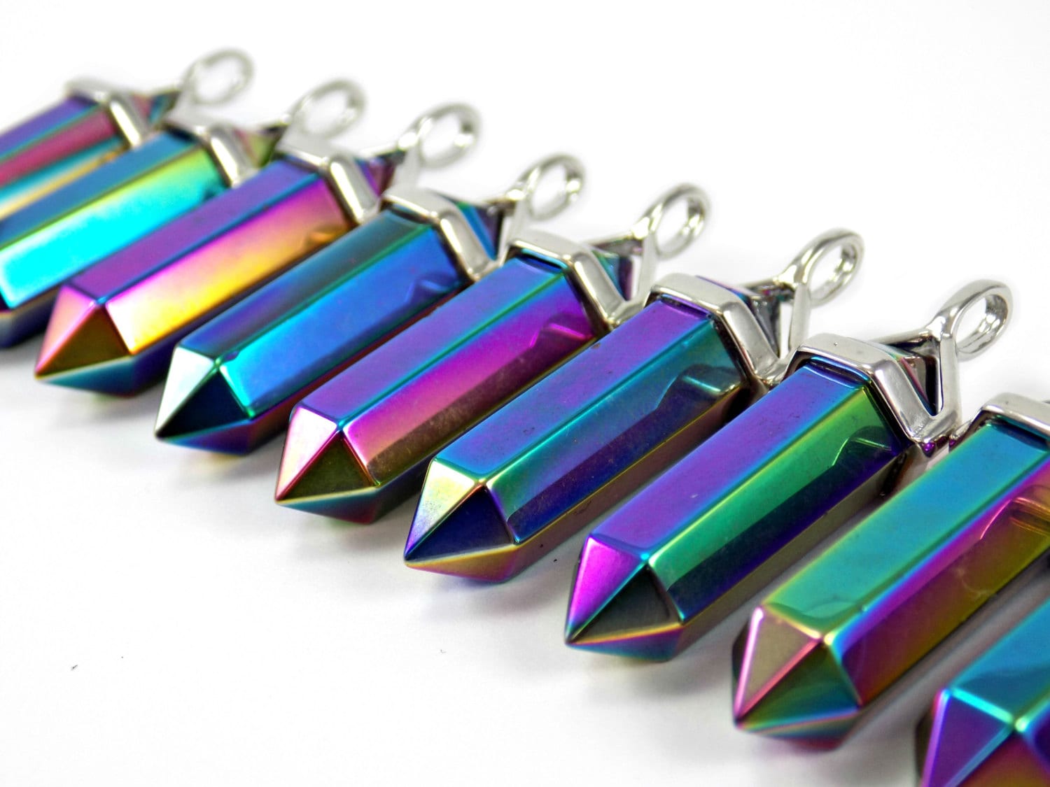 Rainbow Titanium Necklace Colourful Necklace Hot Gifts for | Etsy