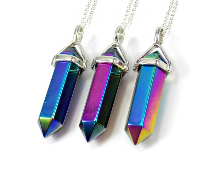 Rainbow Titanium Necklace Colourful Necklace Hot Gifts for - Etsy