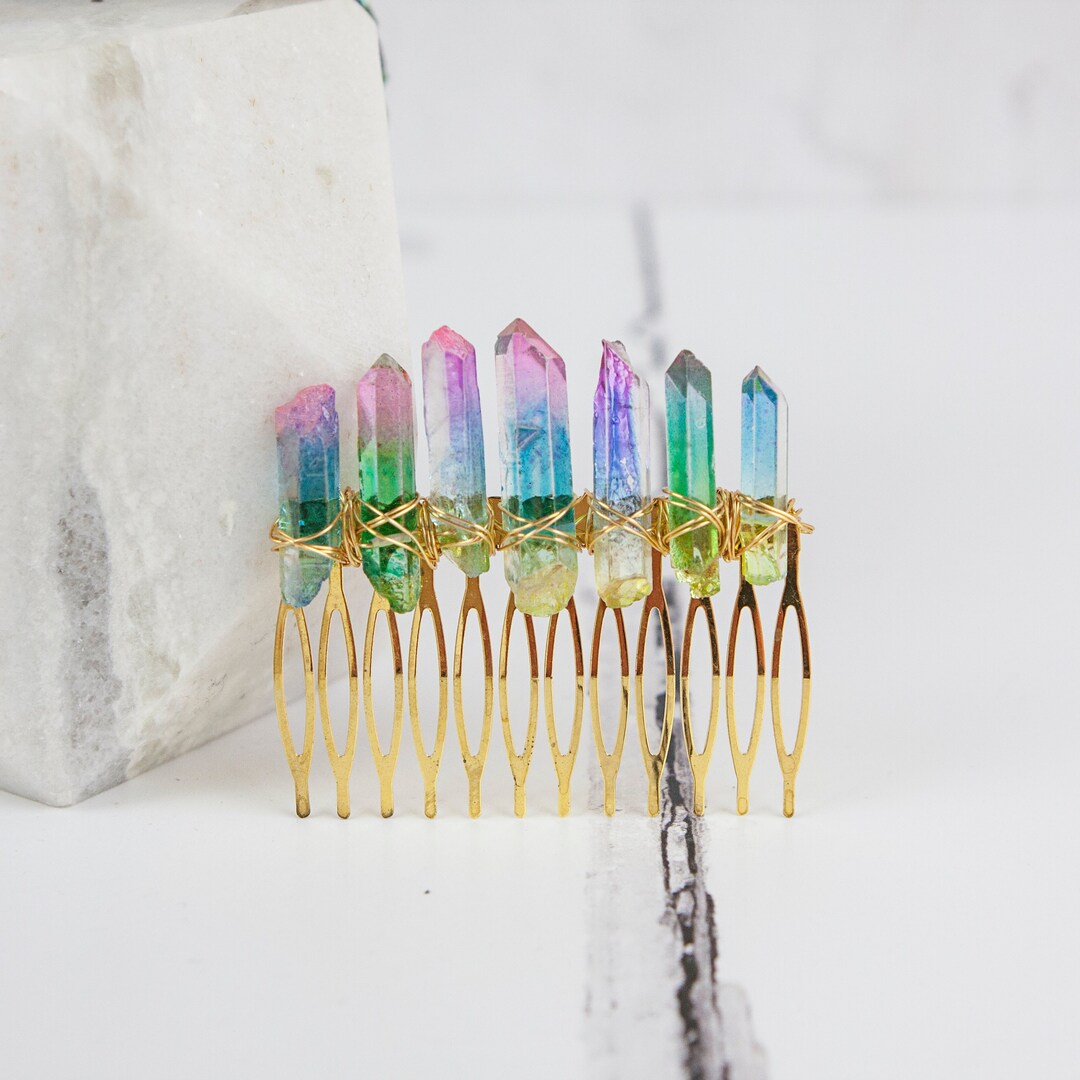 Rainbow Hair Comb, Festival Fashion, LGBT Accessories, Colourful Hair ...