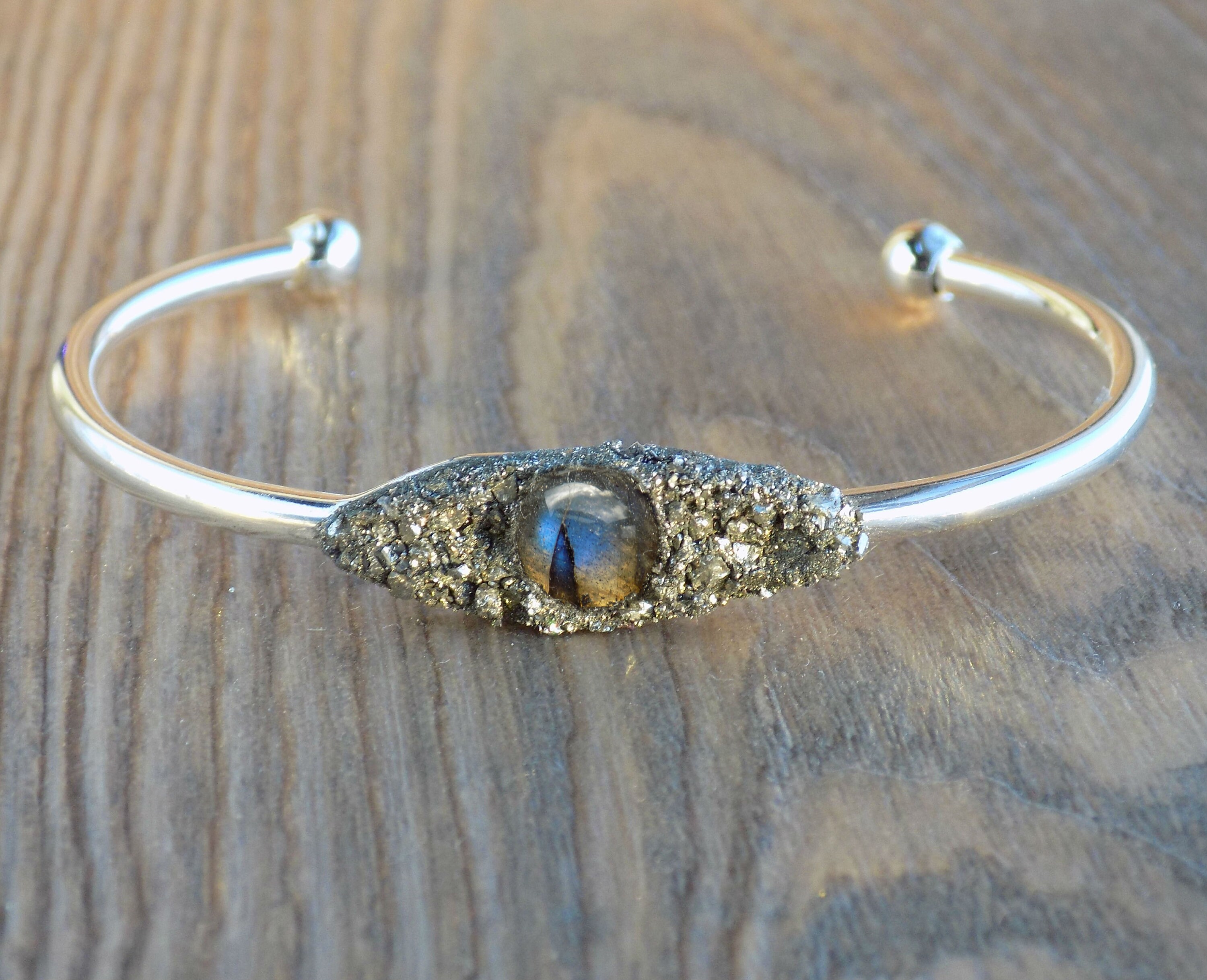 Labradorite Bangle Handmade Jewellery Silver Cuff Bracelet | Etsy