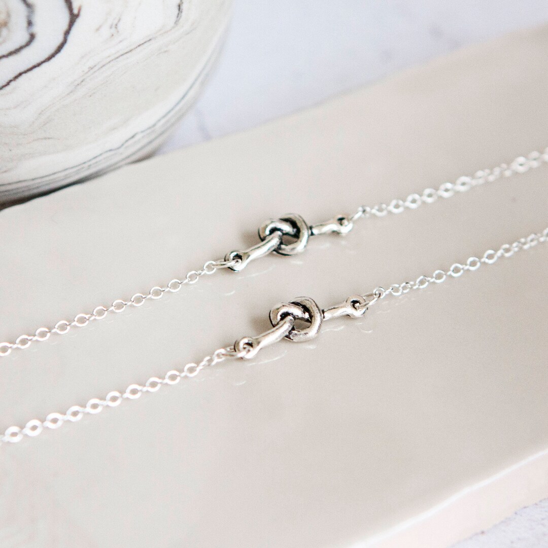 Long Distance Friendship Bracelet, Love Knot Bracelet, Anniversary ...