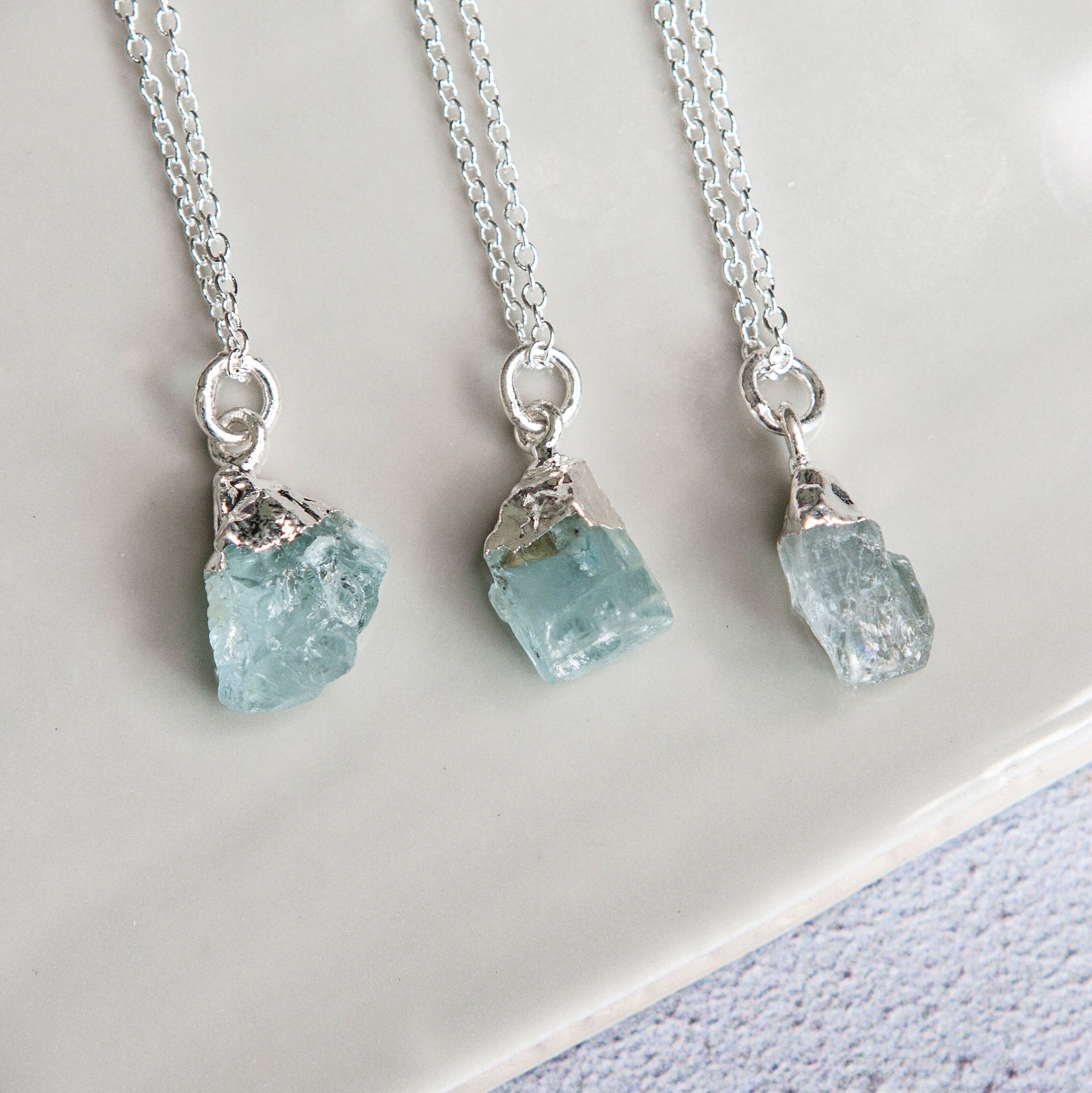 Raw Aquamarine Jewelry