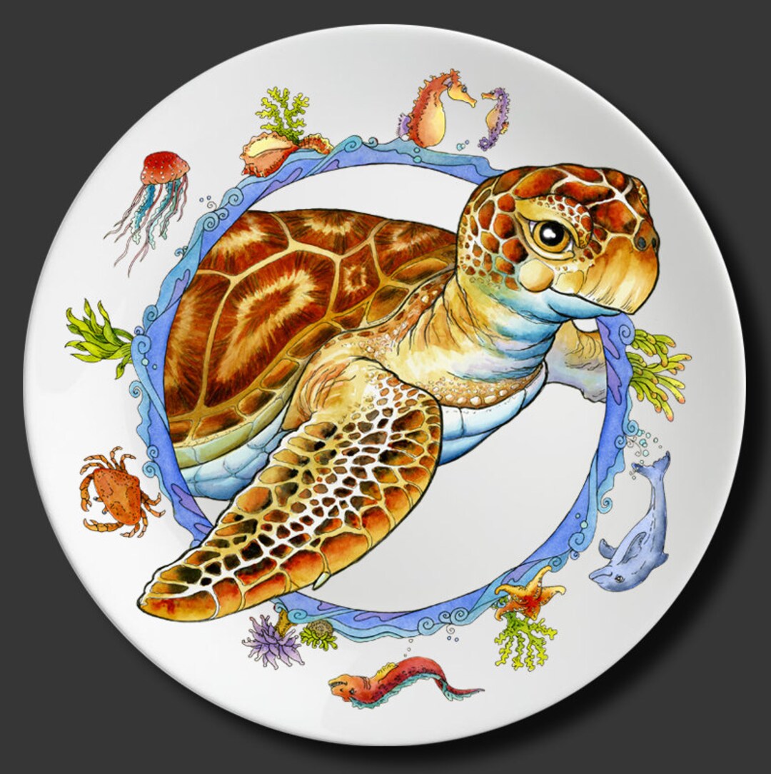 SEA TURTLE Dinnerplate - Etsy