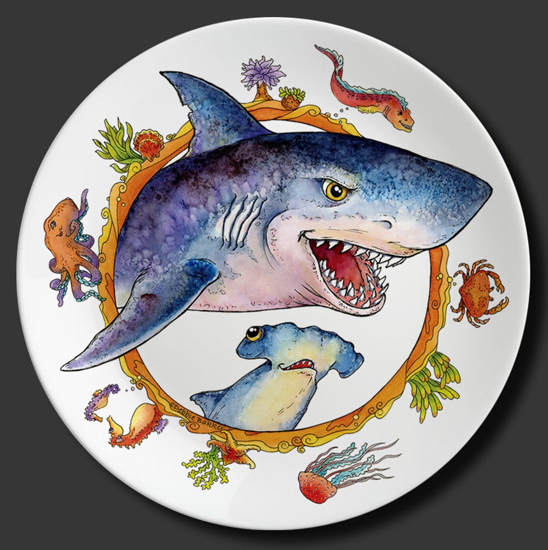 SHARK Dinnerplate - Etsy
