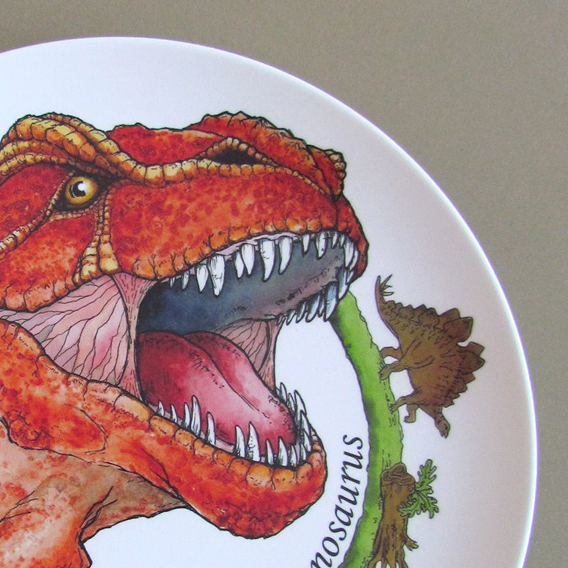 DINOSAUR Plate - Tyrannosaurus - Etsy