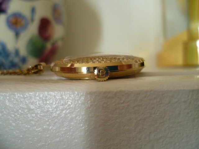 Bulova Pendant Watch, Gold Tone Bulova Watch - Etsy