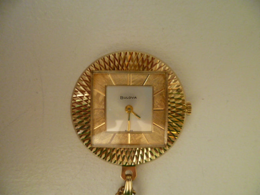 Bulova Pendant Watch, Gold Tone Bulova Watch - Etsy