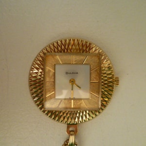 Bulova Pendant Watch, Gold Tone Bulova Watch - Etsy
