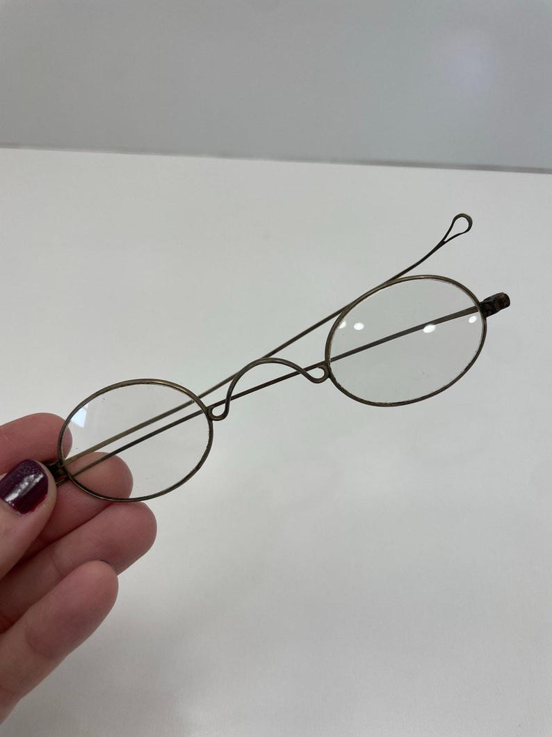 Antique 1800s? Straight Temple Eyeglasses - Etsy
