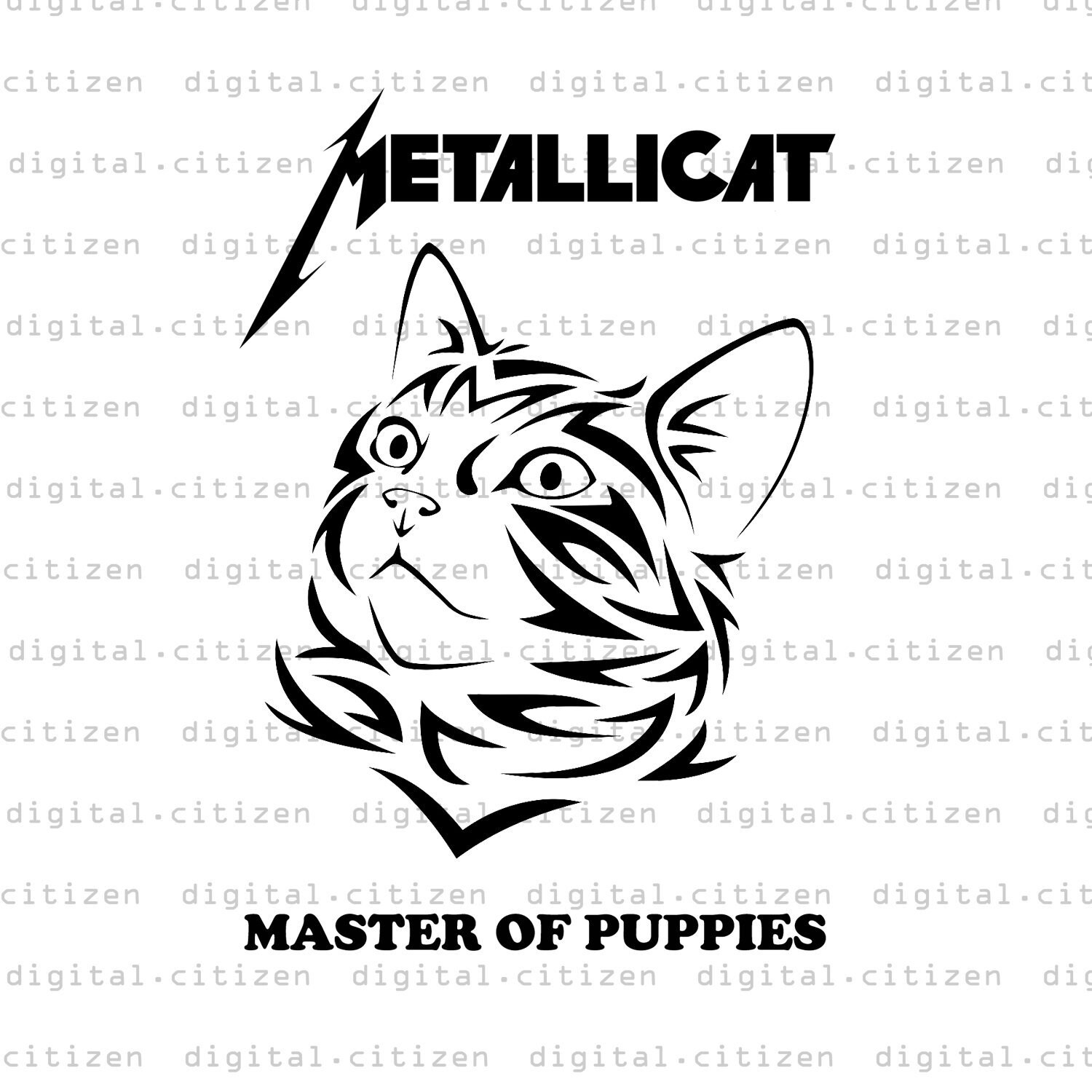 Metallicat SVG / DXF / PNG Printable Cut File Funny Cutting Files for ...